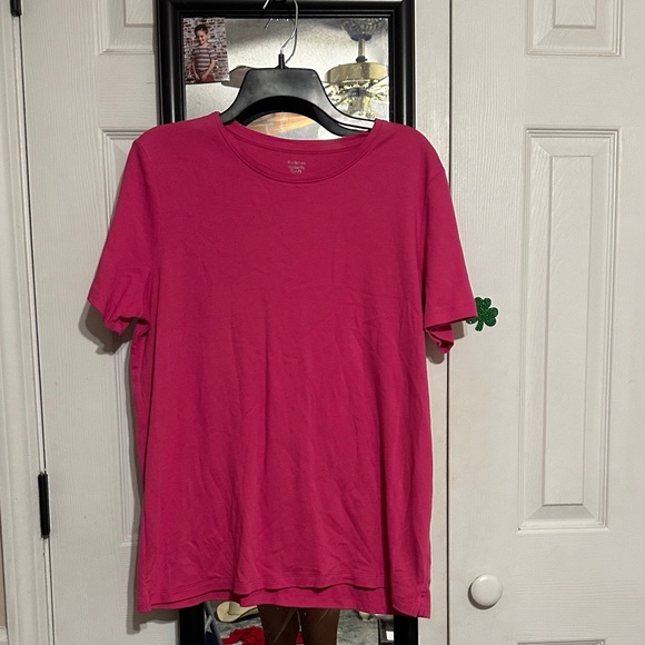 Kim Rogers | Tops | Kim Rogers Hot Pink Tee | Poshmark